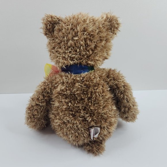 Gund | Toys | Gund Teddy Bear Plush Bearessence Brown Shaggy Rainbow ...